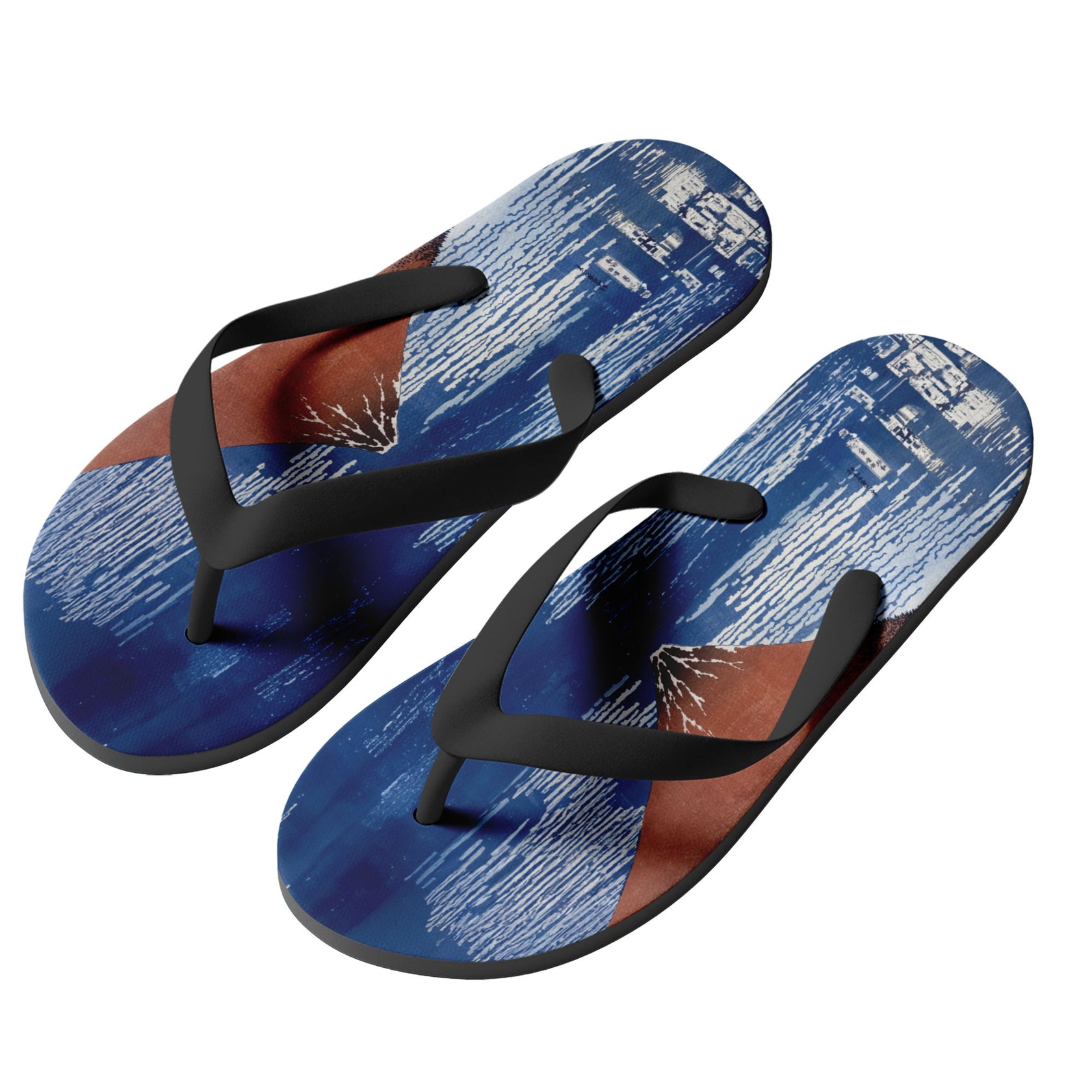 Custom Printed Slippers 1916: Ukiyo-e Hokusai's Thirty-six Views of Mo ...